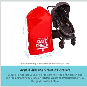 Accessories | Red Stroller Gate Check Bag | Poshmark